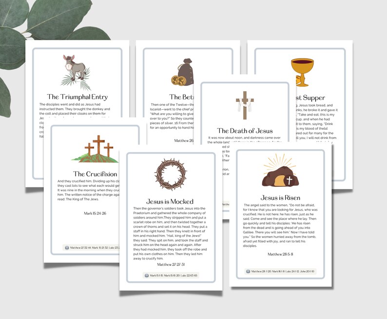 Easter Story Cards, Holy Week Cards, Easter Countdown, Christian Easter ...