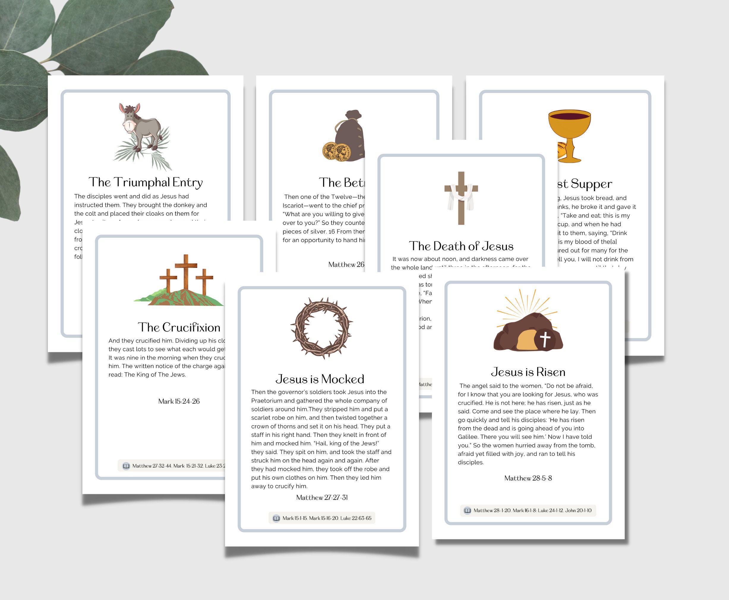 Easter Story Cards, Holy Week Cards, Easter Countdown, Christian Easter ...