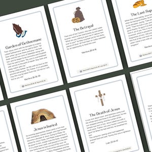 Printable Easter Scripture Cards, Holy Week Cards, Christian Easter ...
