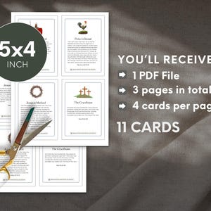 Printable Easter Scripture Cards, Holy Week Cards, Christian Easter ...