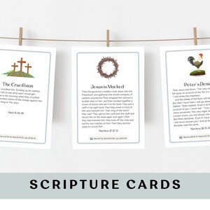 Printable Easter Scripture Cards, Holy Week Cards, Easter Countdown ...