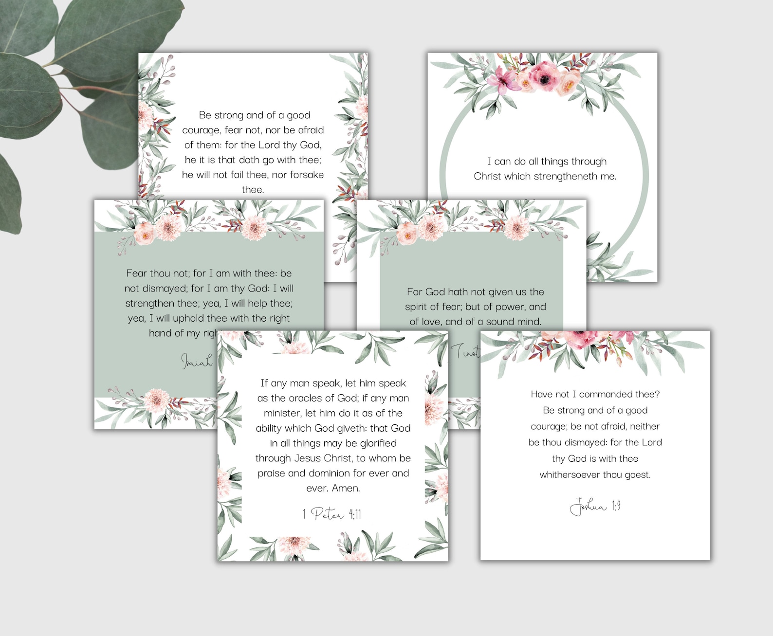 Printable Encouraging Verse Cards Bible Scripture About - Etsy