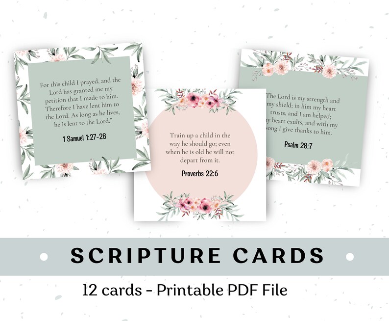 12 Bible Affirmation Cards Scripture Cards Bible Verse for - Etsy