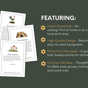 Printable Easter Scripture Cards, Holy Week Cards, Christian Easter ...