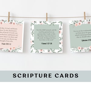 12 Bible Affirmation Cards Scripture Cards Bible Verse for - Etsy