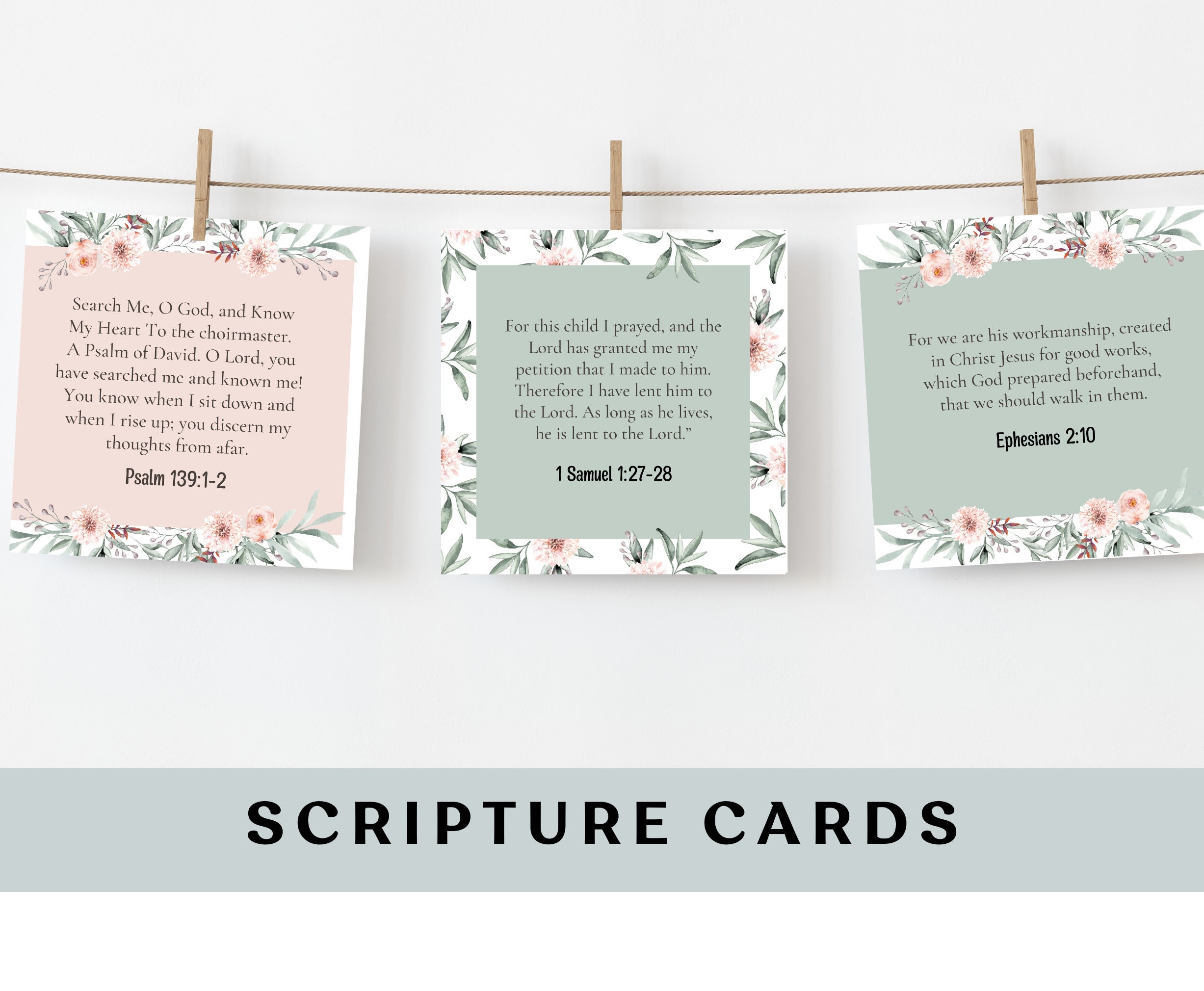 12 Bible Affirmation Cards Scripture Cards Bible Verse for - Etsy