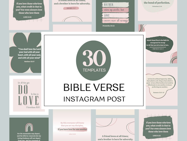 30 Editable Bible Verse Template for Stunning Instagram Posts, Use With ...