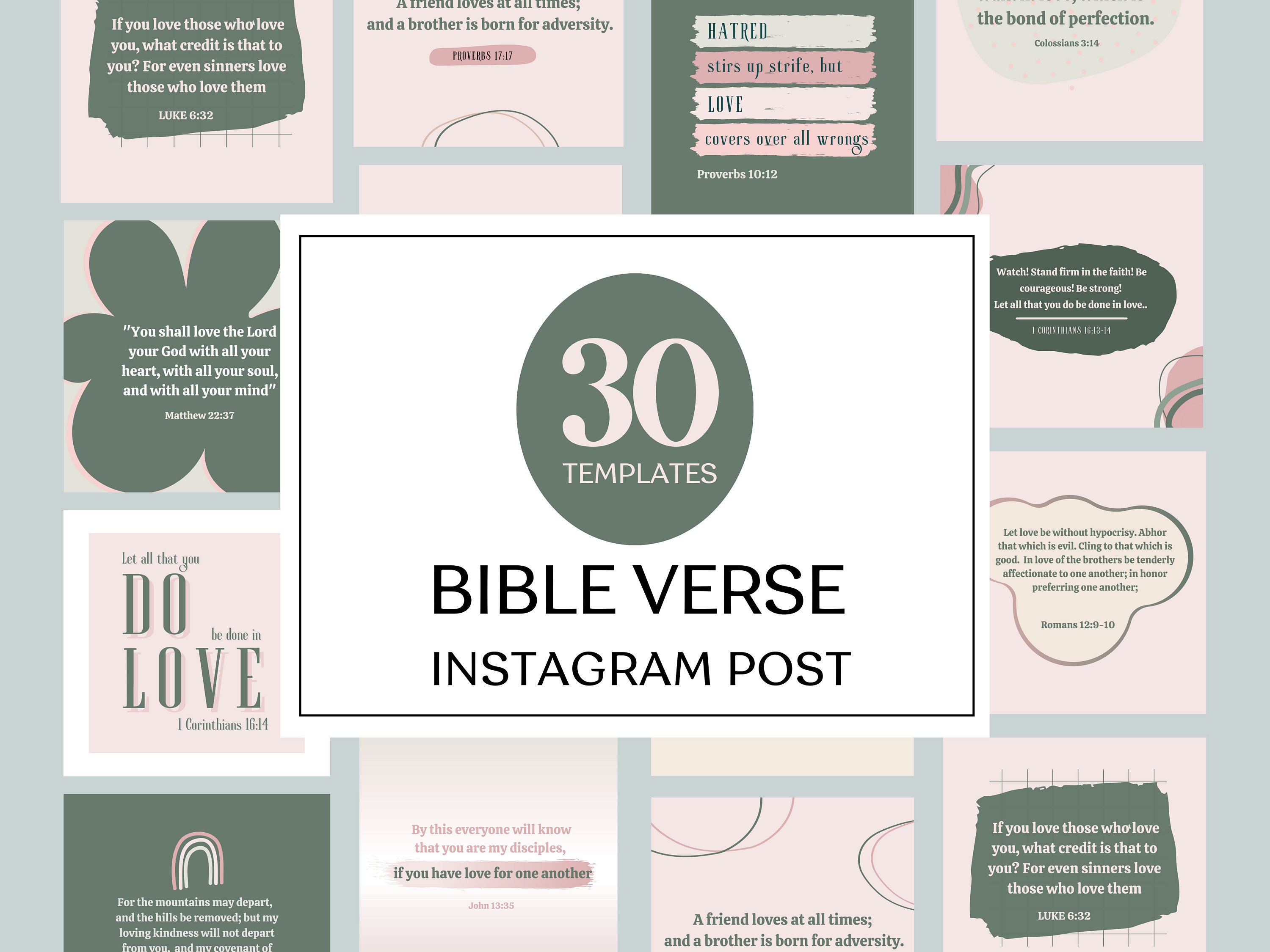 30 Editable Bible Verse Template for Stunning Instagram Posts, Use With ...