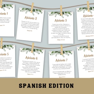 Printable Scripture Advent Calendar in Spanish, Christmas Countdown ...