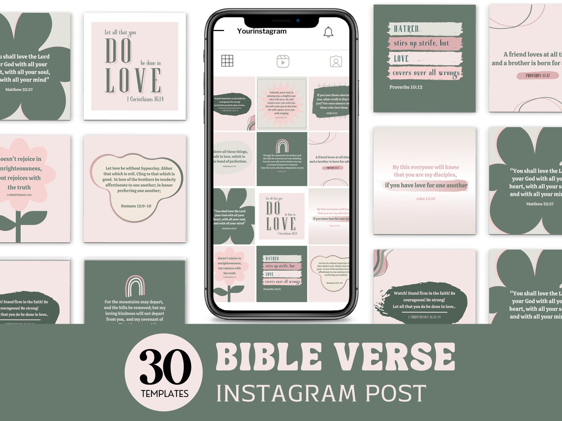 30 Editable Bible Verse Template for Stunning Instagram Posts, Use With ...