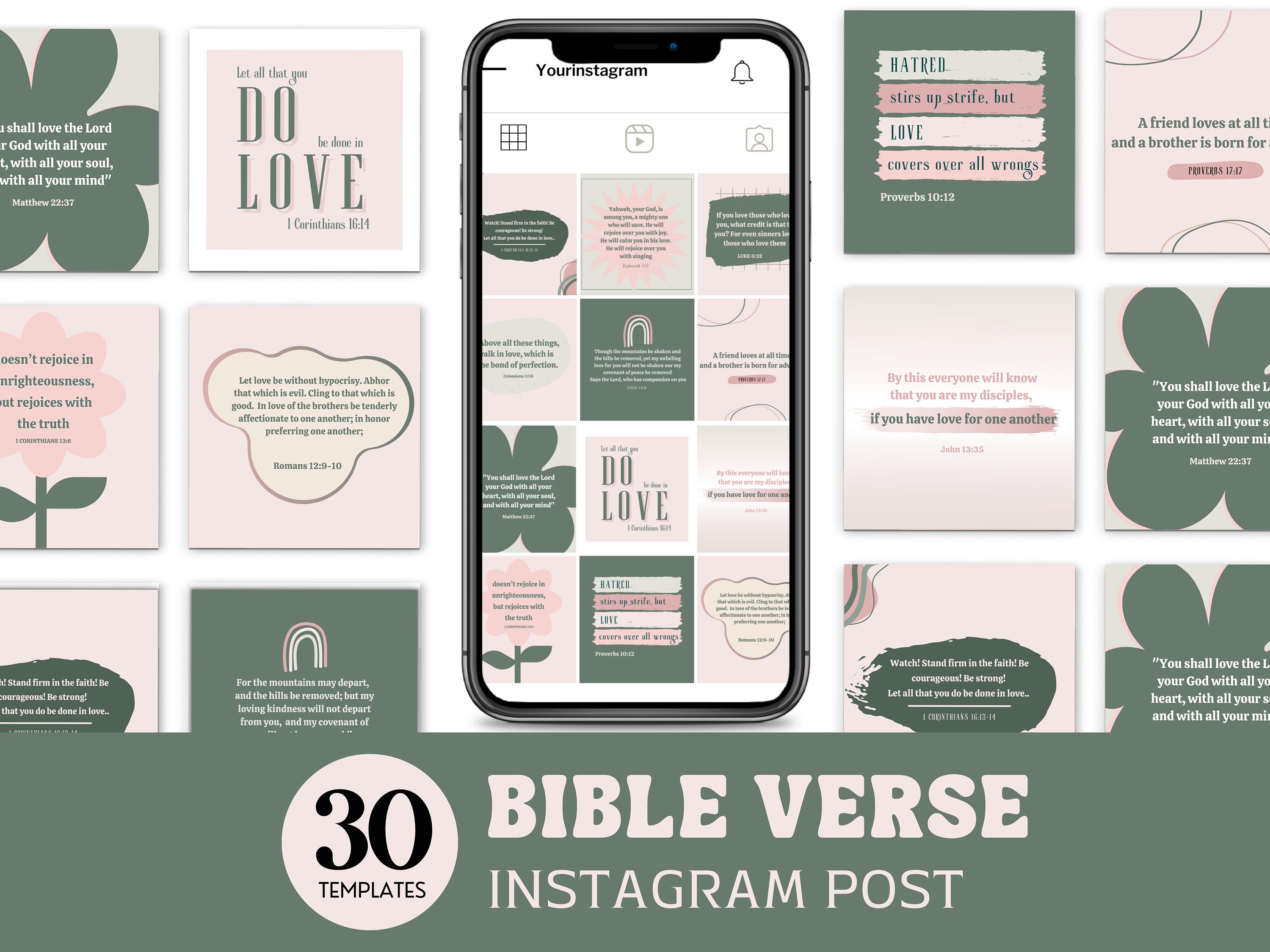 30 Editable Bible Verse Template for Stunning Instagram Posts, Use With ...