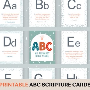 ABC Scripture Flash Cards Bible Verse Alphabet Cards Set - Etsy