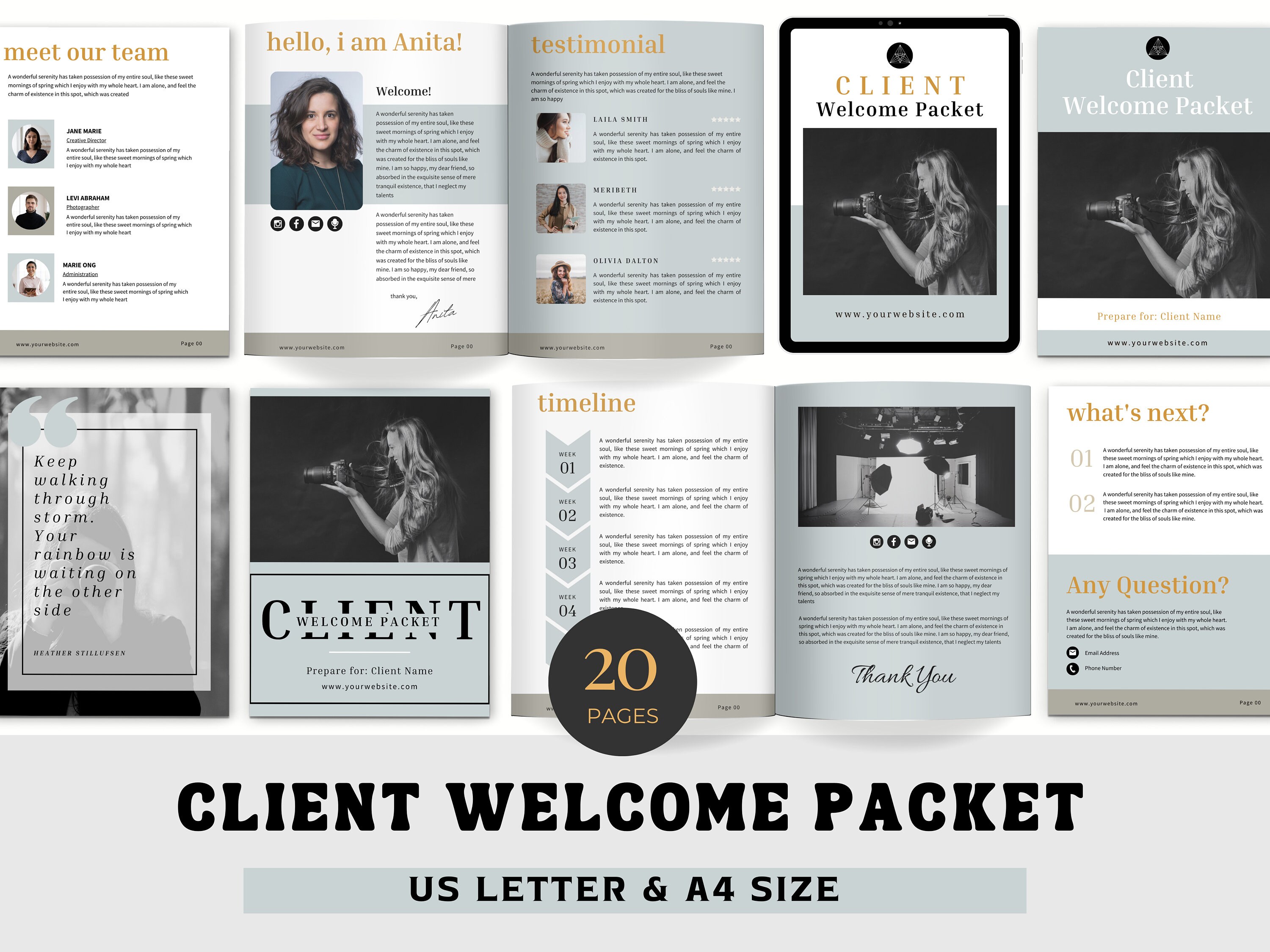 Client Welcome Packet for Canva User, New Client Packet, Canva Business Template, Onboarding ...