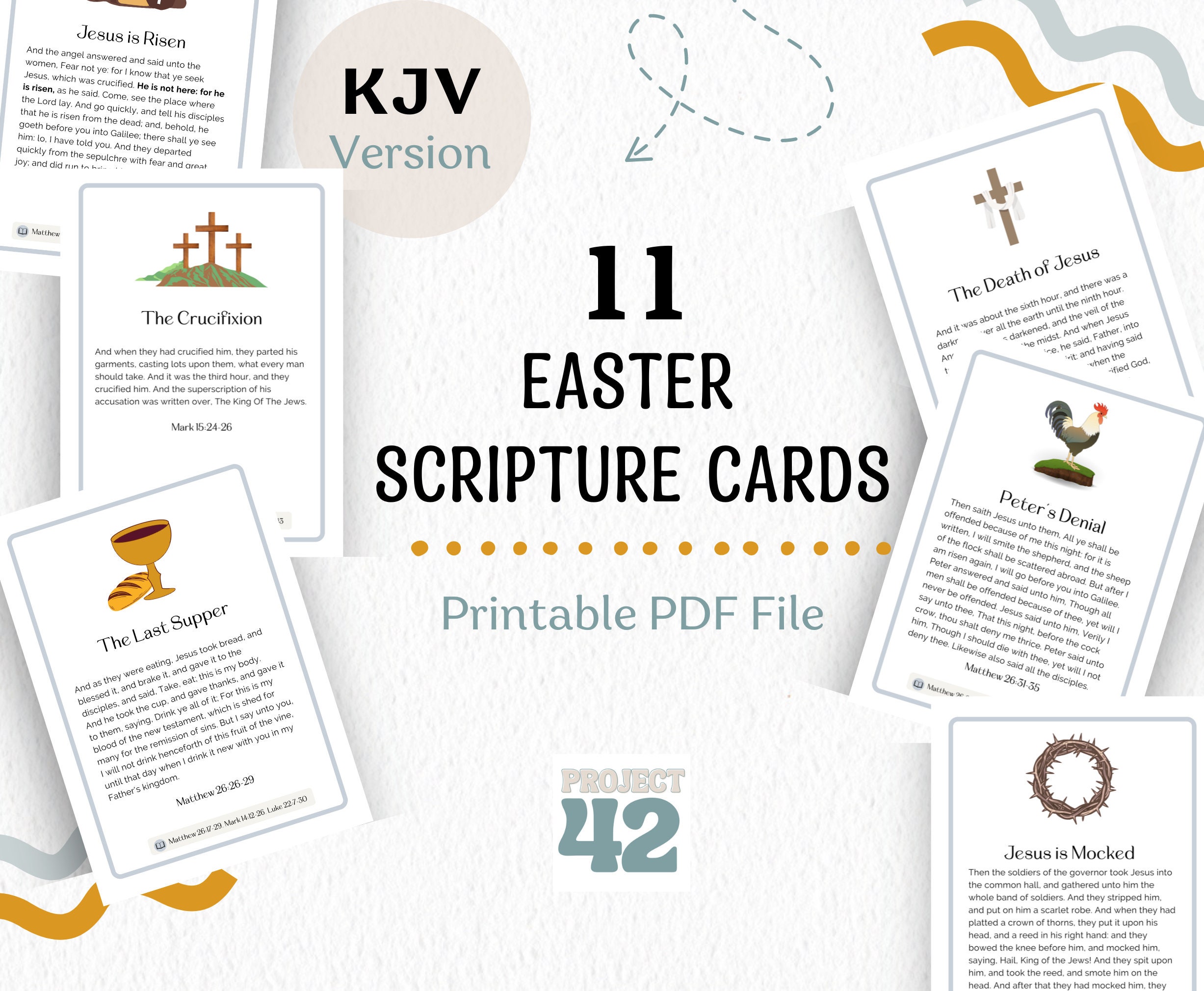 KJV Easter Story Cards: Holy Week Scripture (PDF Download) - Etsy