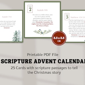 Advent Calendar, Printable Advent Story, Christmas Countdown, Bible ...