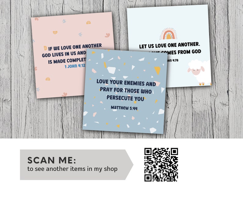 Kids Scripture Cards, Children's Bible Verse Memory, Scripture Card for ...