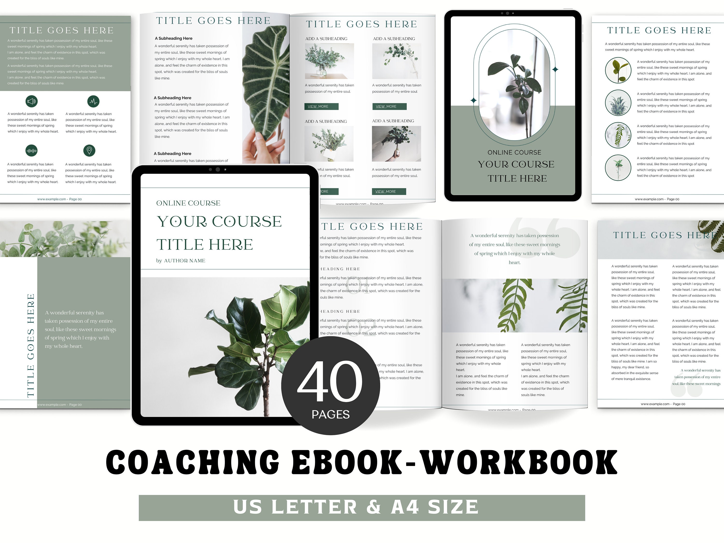Editable Workbook Template, Canva Coaching Ebook Template, Lead Magnet ...