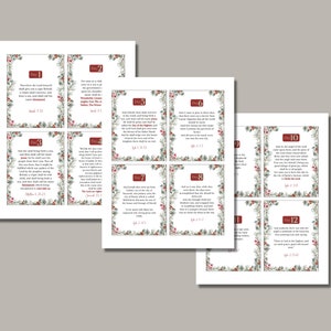 Scripture Advent Calendar for Printable Christmas Countdown - Etsy