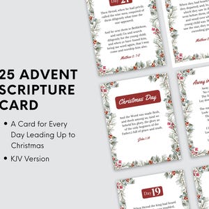 Scripture Advent Calendar Card, Printable Christmas Bible Verses ...