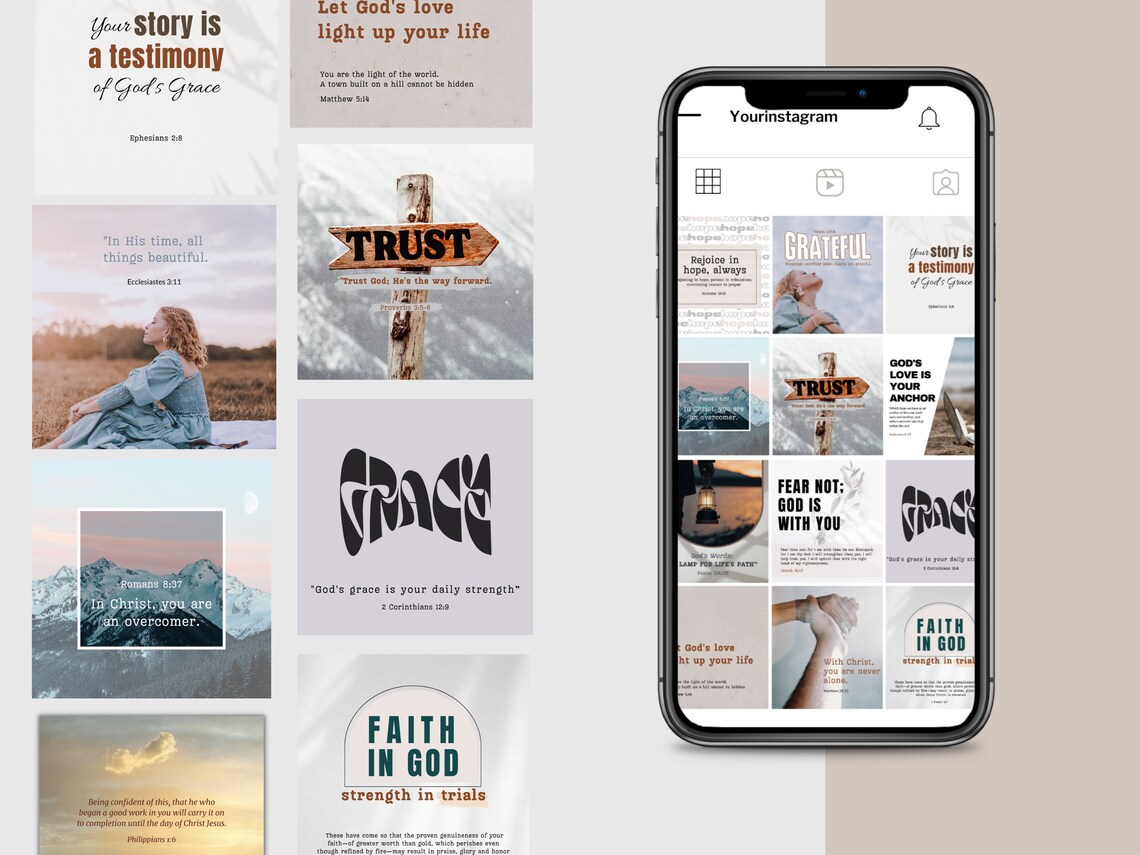 40 Canva Instagram Post, Bible Scripture Quote, Christian Bible Verse ...