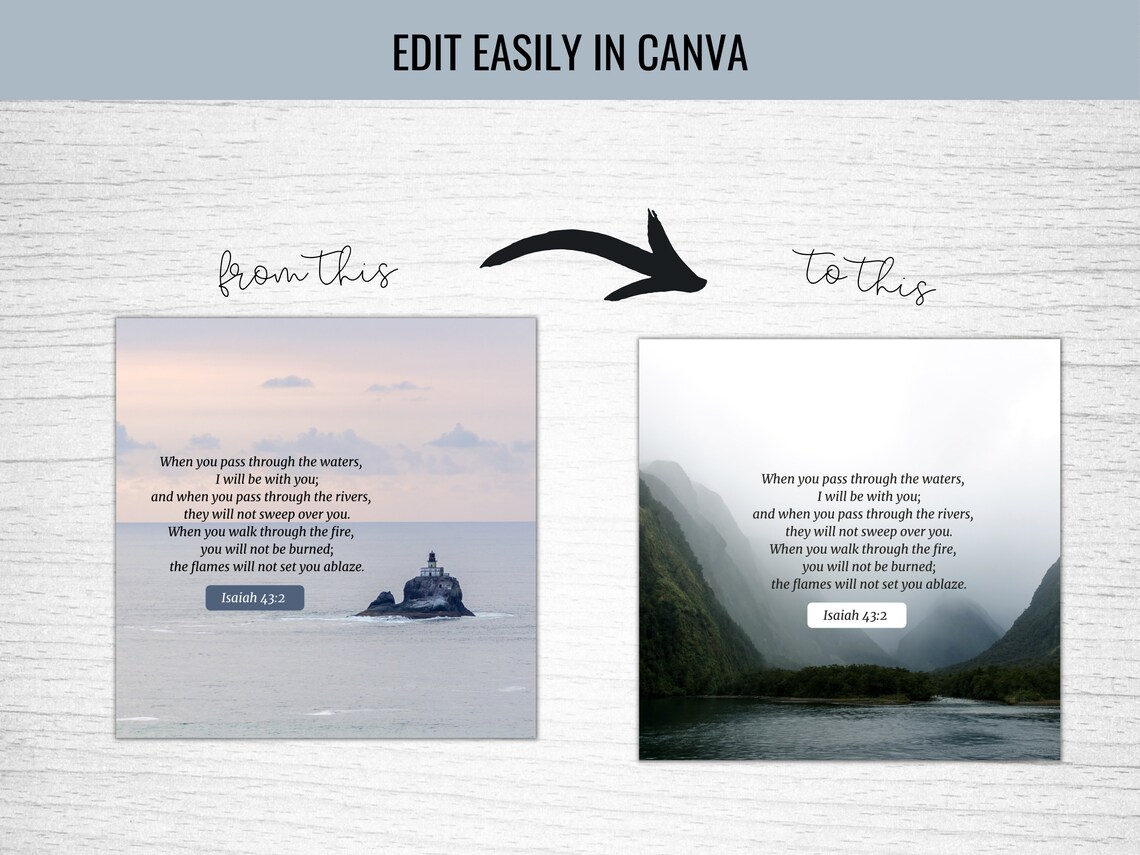 20 Bible Verse Canva Template for Instagram, Faith-inspiring Instagram ...