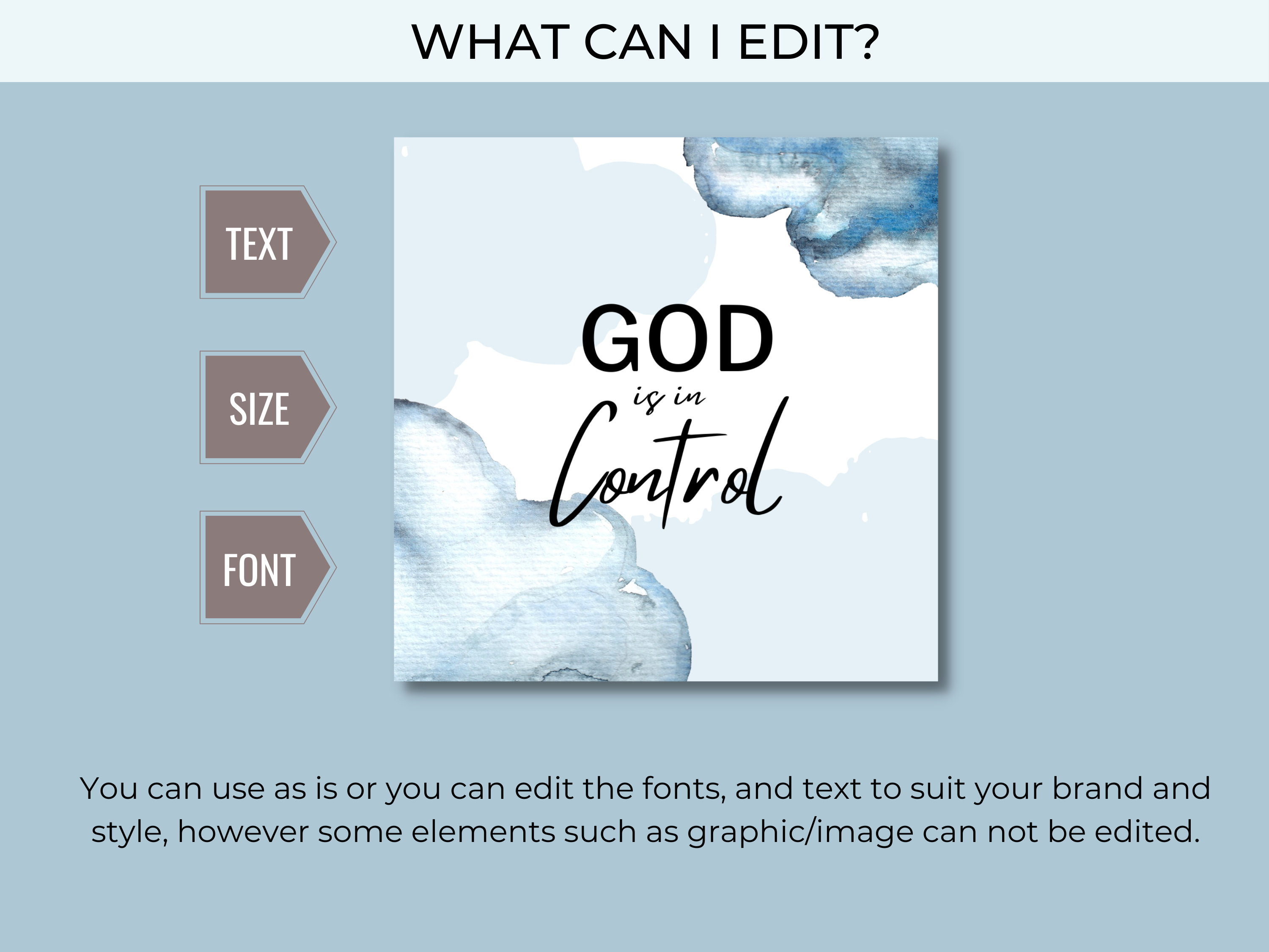 Bible Verse Instagram Template for Canva User Blue Canva - Etsy Canada
