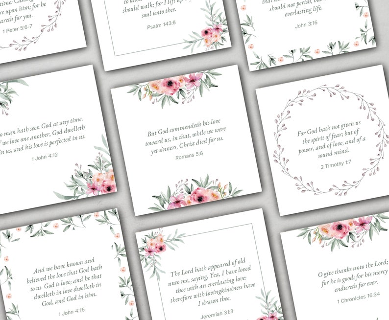 Inspiring Printable Scripture Cards on God's Love for Your Daily ...