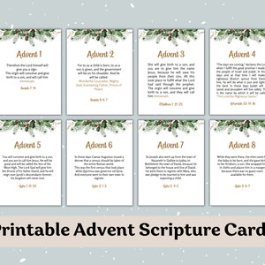 Scripture Advent Calendar for Printable, Christmas Countdown, Bible ...