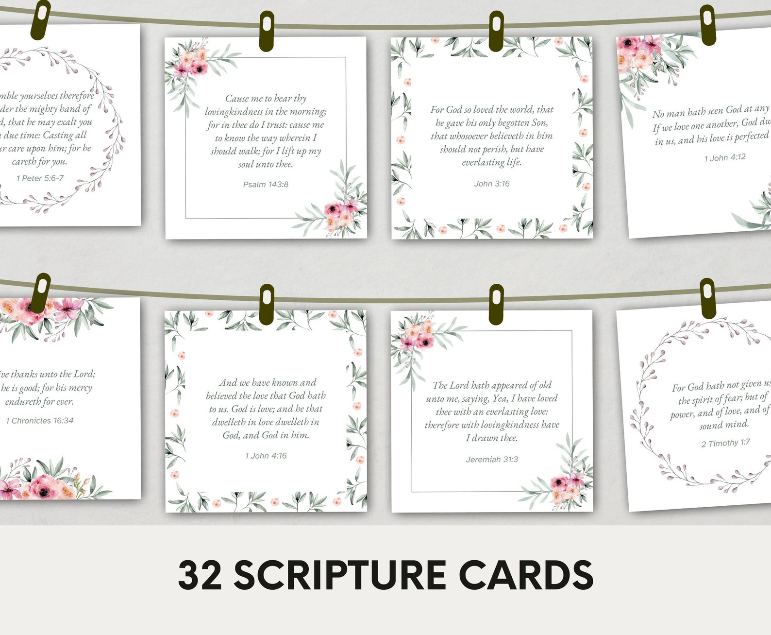 Inspiring Printable Scripture Cards on God's Love for Your Daily ...