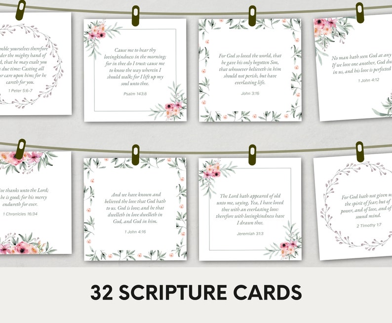 Inspiring Printable Scripture Cards on God's Love for Your Daily ...