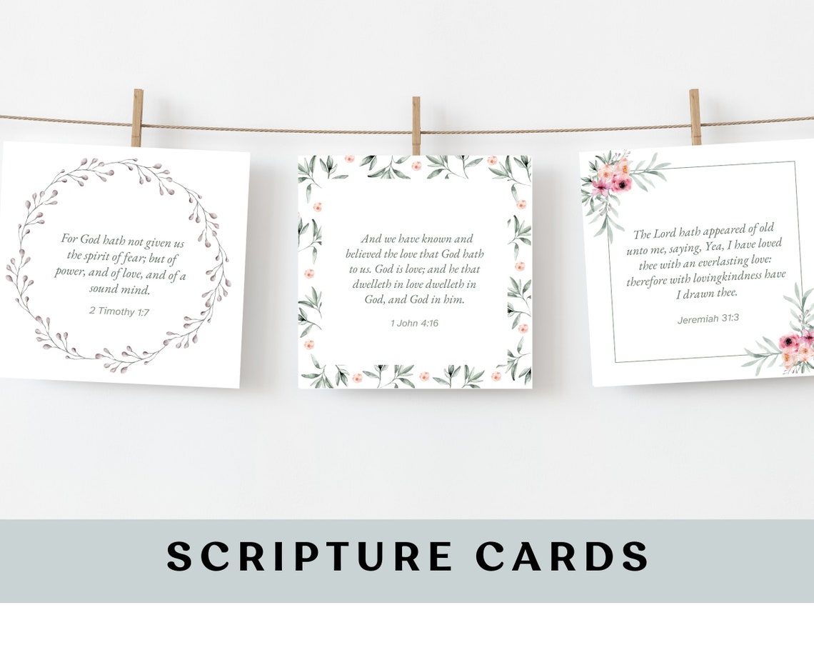 Inspiring Printable Scripture Cards on God's Love for Your - Etsy