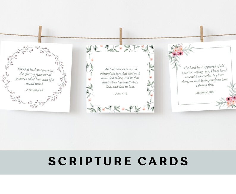 Inspiring Printable Scripture Cards on God's Love for Your - Etsy