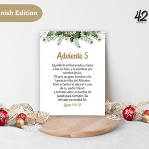 Spanish Scripture Advent Calendar, Christmas Countdown, Spanish ...
