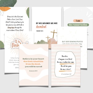 Easter Scripture Cards, Holy Week Cards, Easter Countdown, Christian ...