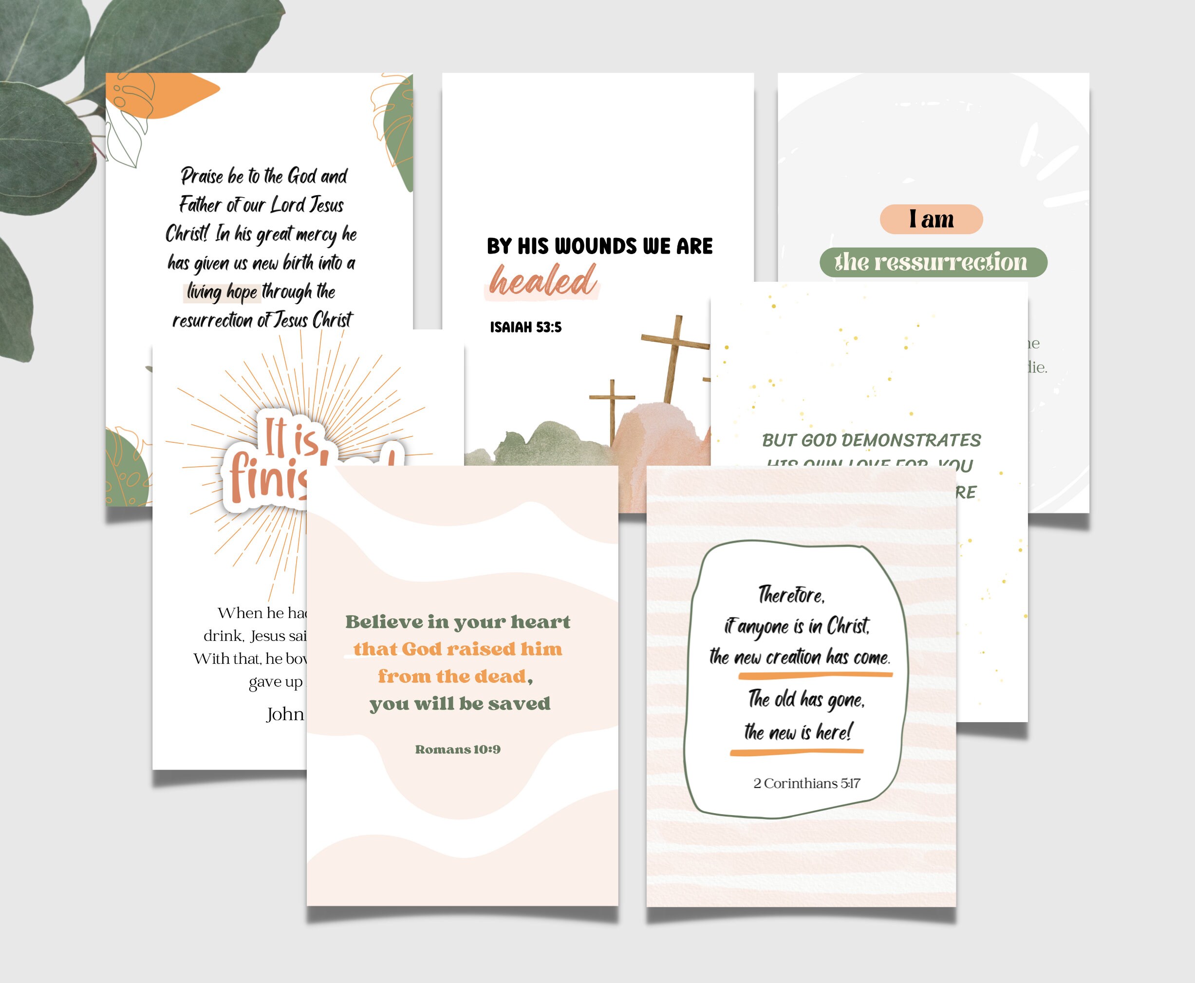Easter Scripture Cards, Holy Week Cards, Easter Countdown, Christian ...