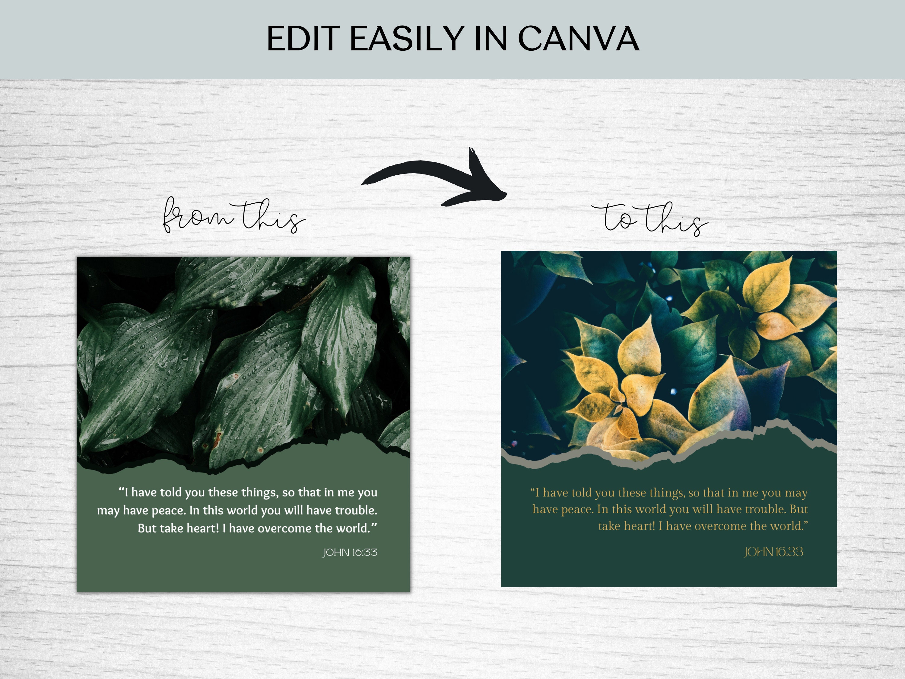 25 Bible Verse Instagram Canva Template, Christian Instagram Post ...