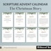 Scripture Advent Calendar for Printable, Christmas Countdown, Bible ...