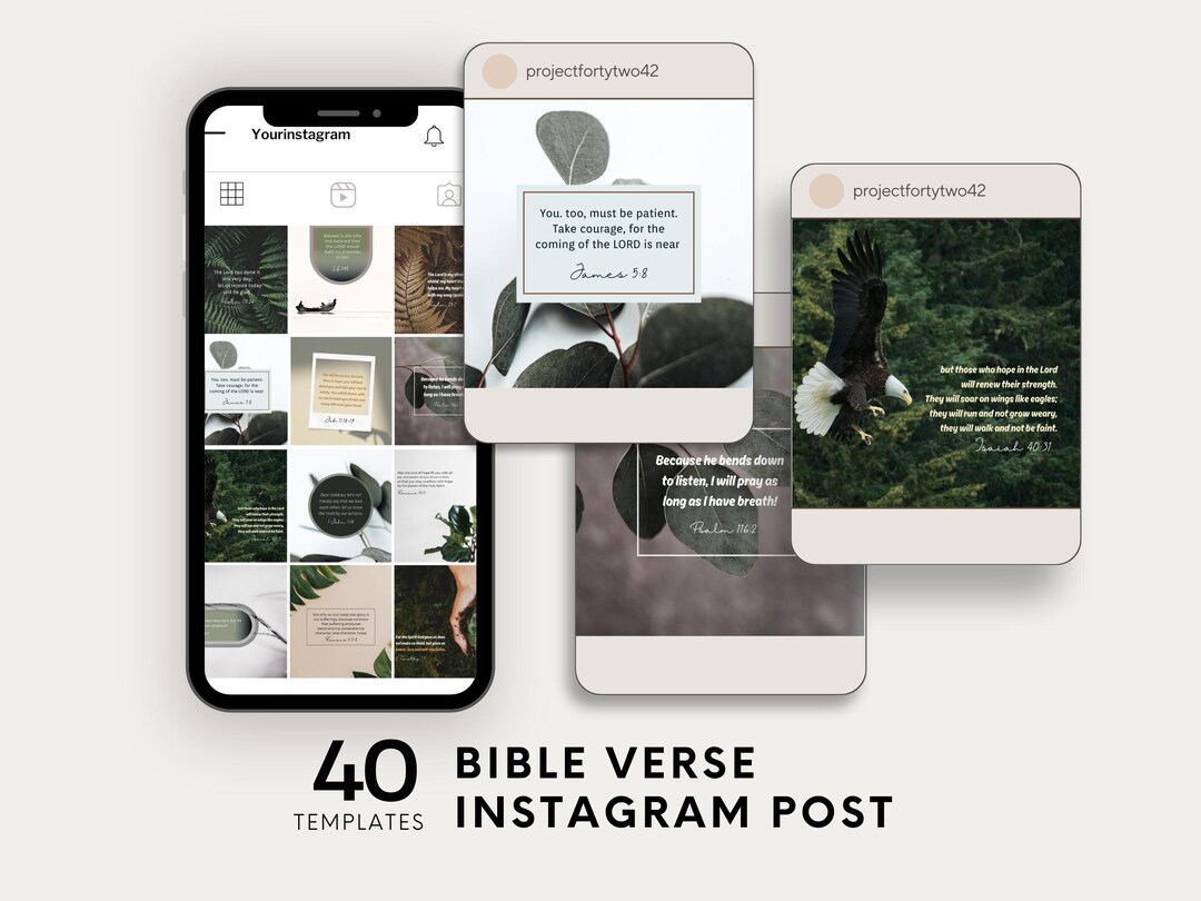 Bible Verse Instagram Post Templates: Christian Social Media (canva) - Etsy