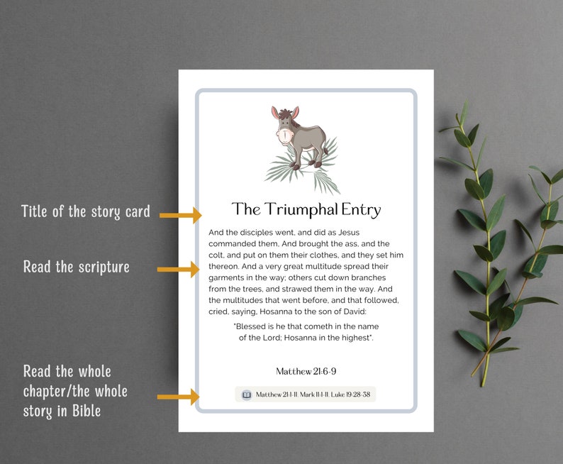 Printable Easter Scripture Cards, Holy Week Cards, Easter Countdown ...