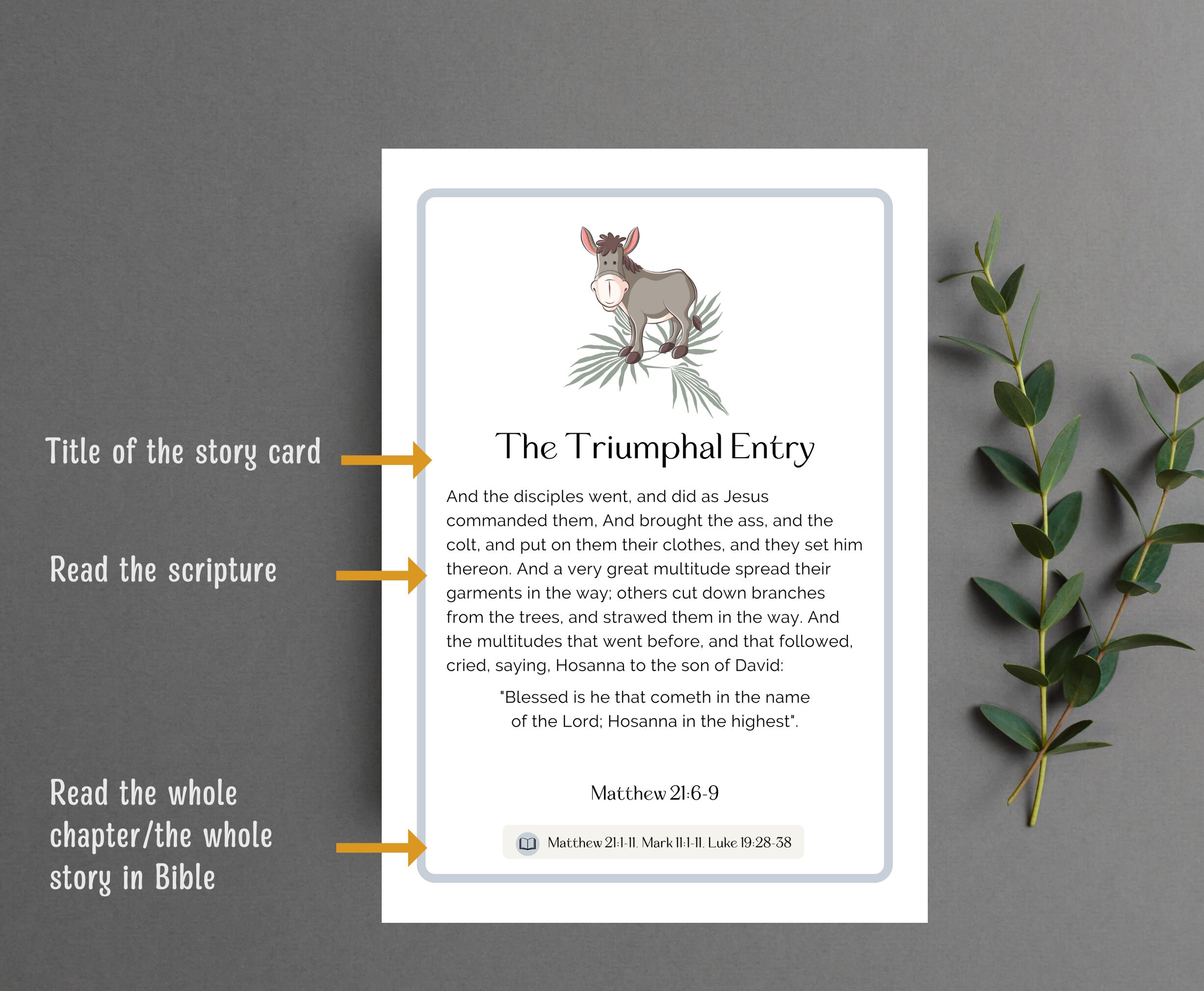 KJV Easter Story Cards: Holy Week Scripture (PDF Download) - Etsy
