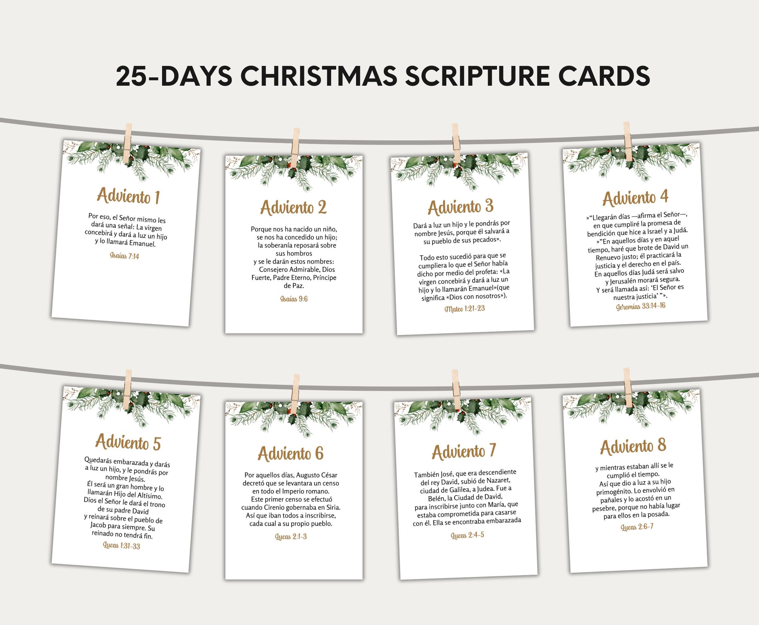 Spanish Scripture Advent Calendar, Christmas Countdown, Spanish ...