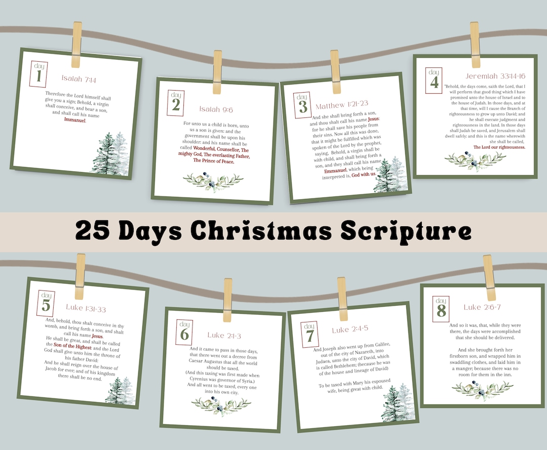 Advent Calendar, Printable Advent Story, Christmas Countdown, Bible ...