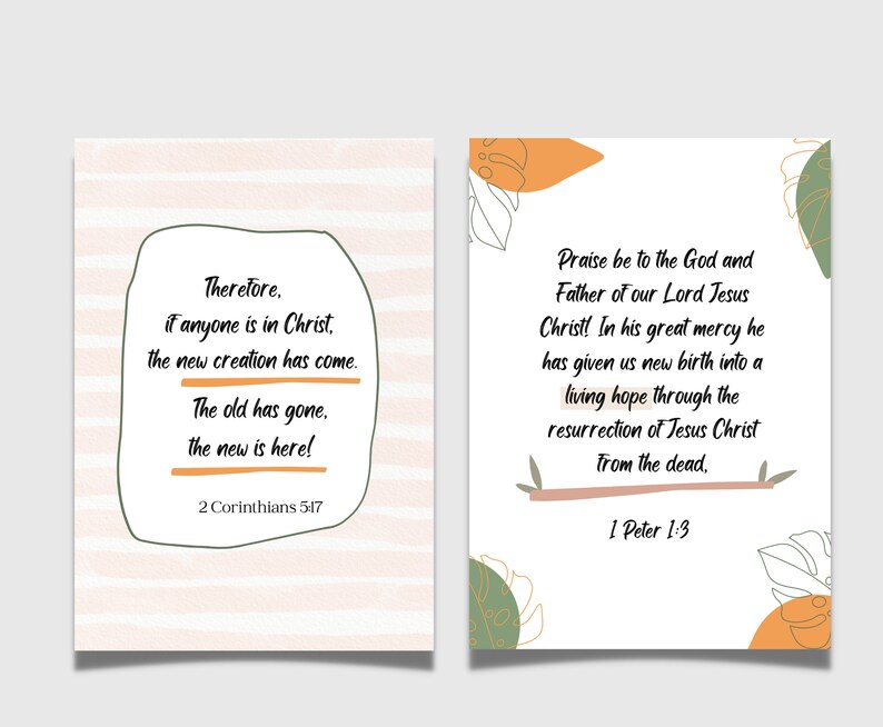 Easter Scripture Cards, Holy Week Cards, Easter Countdown, Christian ...