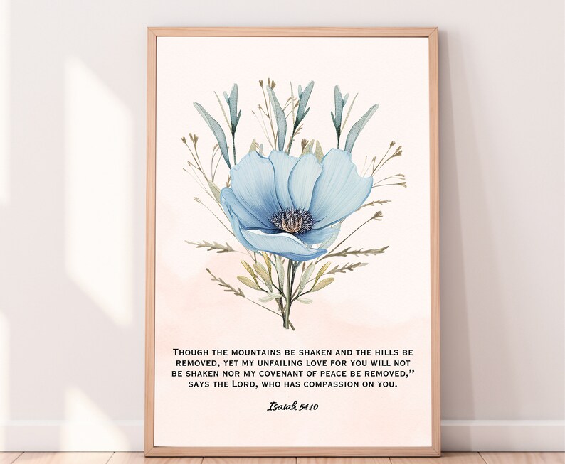 Isaiah 54, Bible Art Print, Church Wall Decor, Scripture Wall Art ...