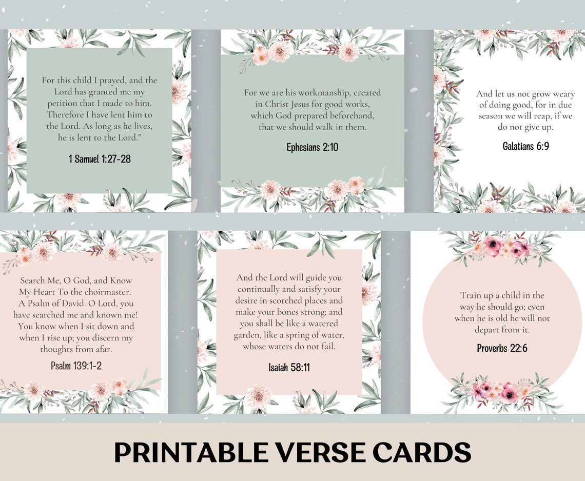 12 Bible Affirmation Cards Scripture Cards Bible Verse for - Etsy
