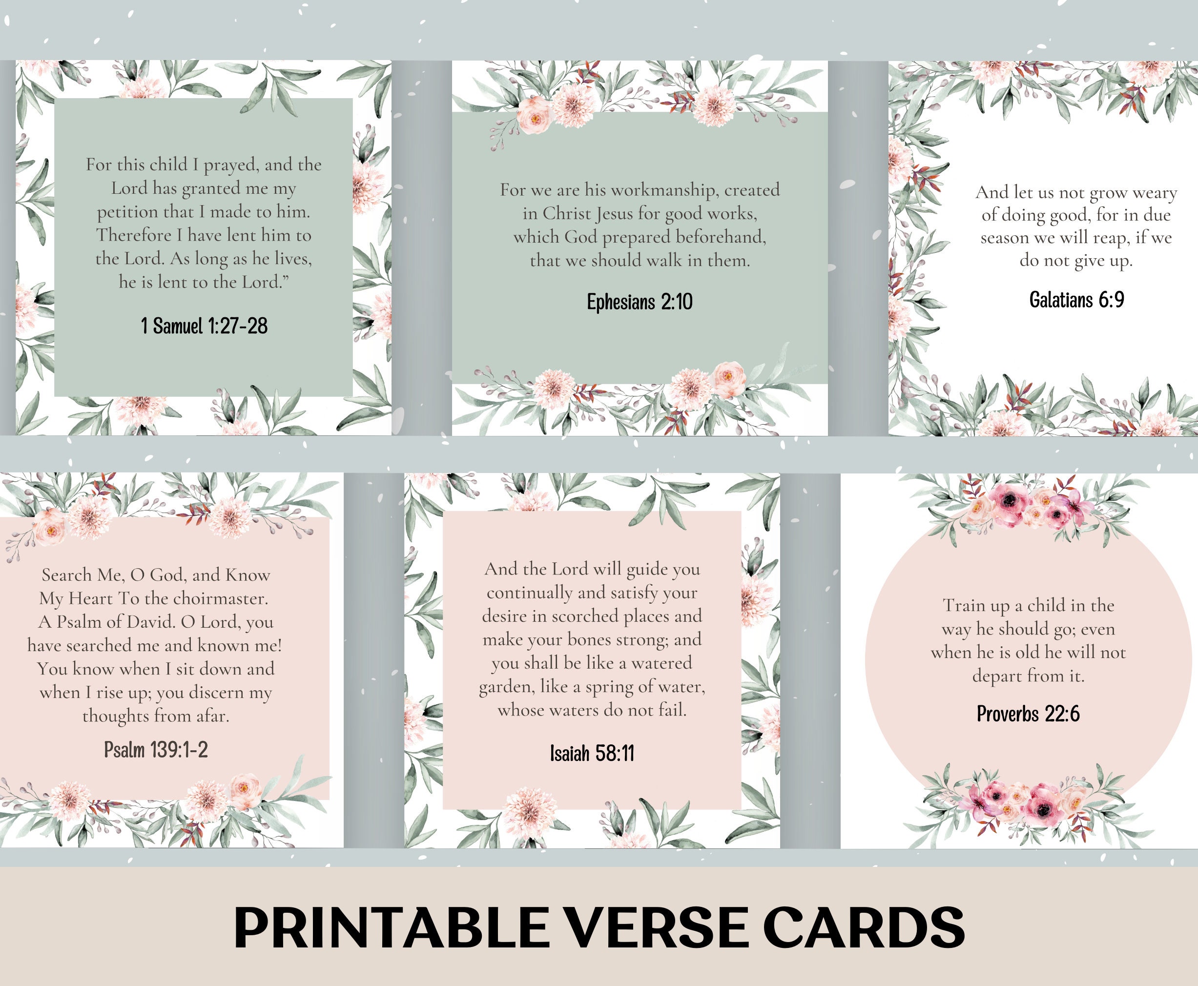 12 Bible Affirmation Cards Scripture Cards Bible Verse for - Etsy