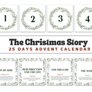Name of Jesus Advent Calendar, Printable, Christmas Countdown, Bible ...