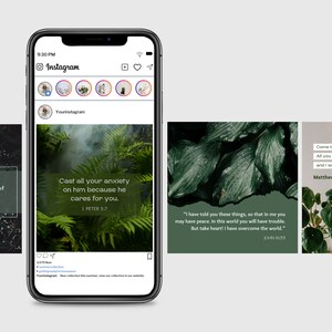 25 Bible Verse Instagram Canva Template, Christian Instagram Post ...