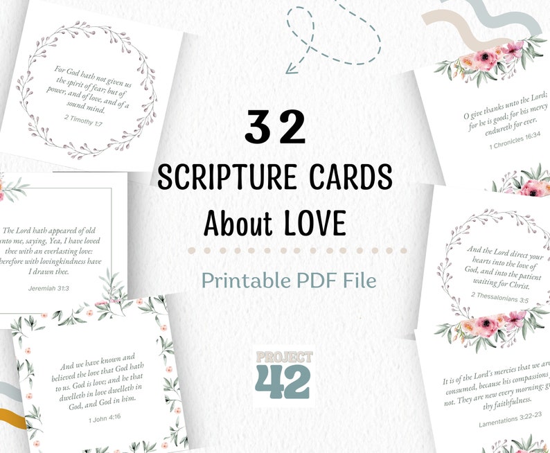 Inspiring Printable Scripture Cards on God's Love for Your - Etsy