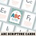 ABC Scripture Flash Cards, Bible Verse Alphabet Cards Set, Homeschool ...